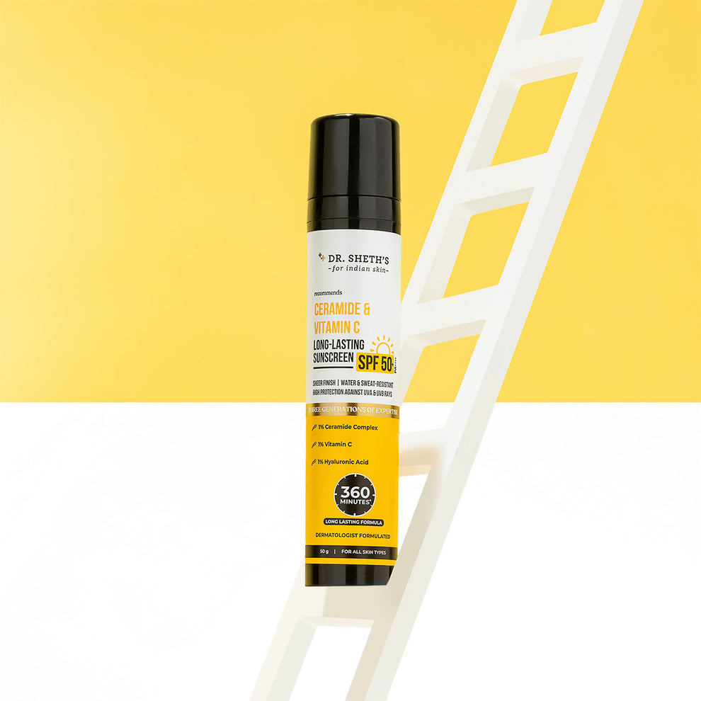 Ceramide & Vitamin C Long Lasting Sunscreen - 50gm – Dr Sheth's