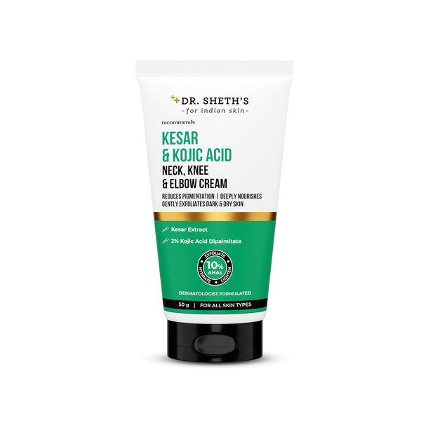 Kesar & Kojic Acid Neck, Knee & Elbow Cream - 50 gm - Dr Sheth's