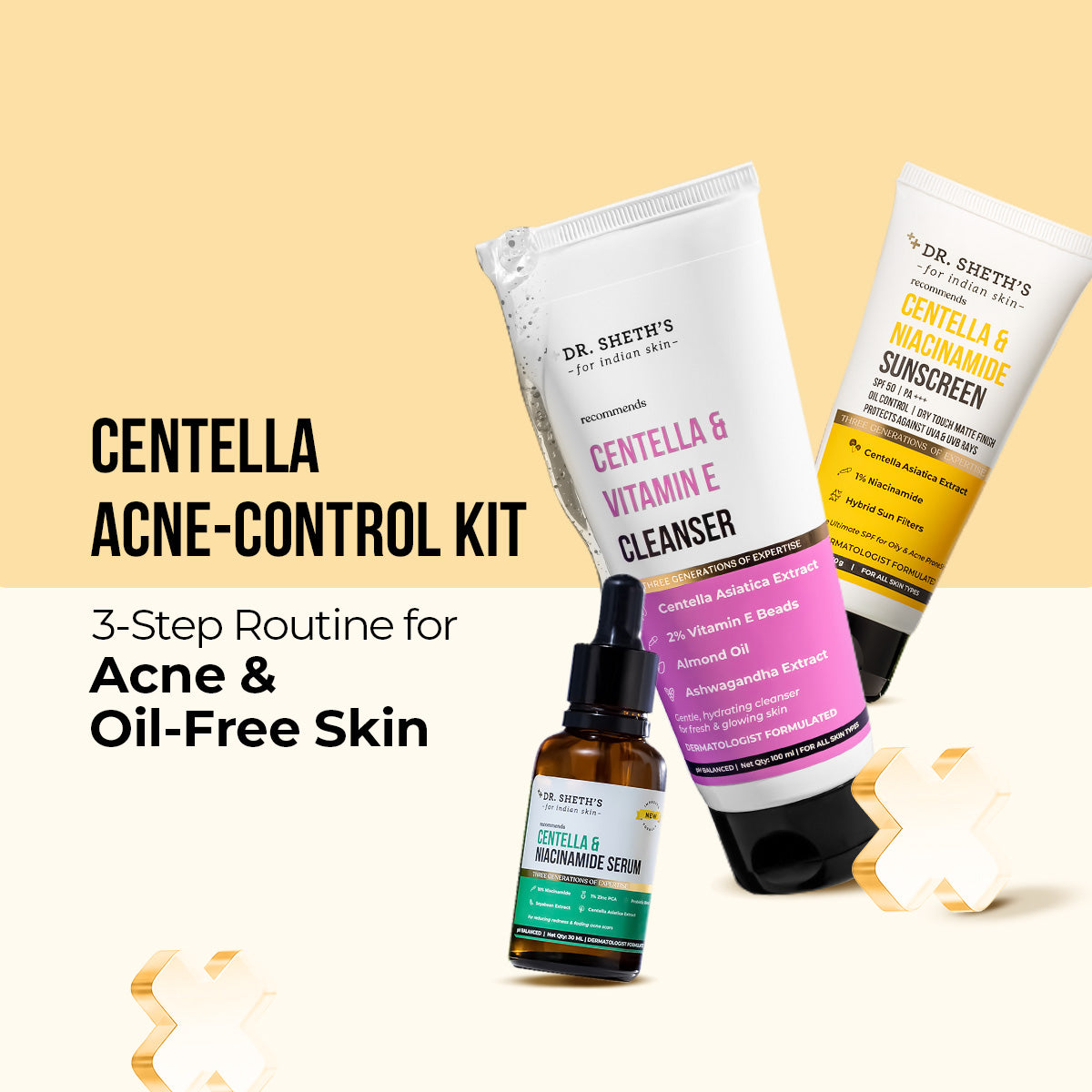 Centella Acne-Control Kit - Dr Sheth's