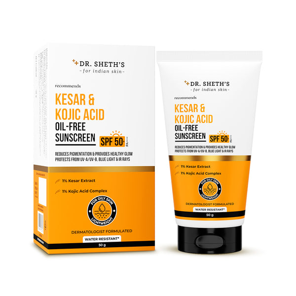 Dr Sheth’s Kesar & Kojic Acid Sunscreen 50g | B1G1 Free – Dr Sheth's