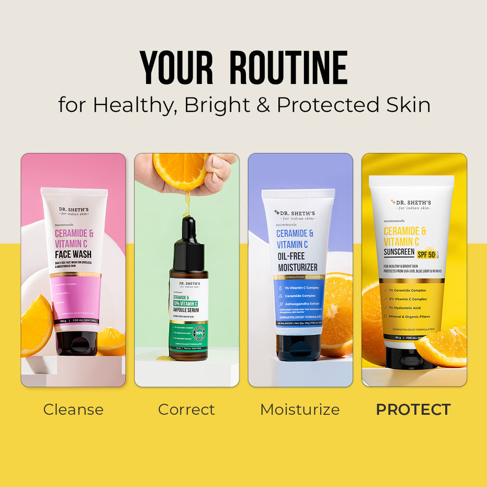 Dr Sheth’s Ceramide & Vitamin C Sunscreen 80gm | B1G1 free – Dr Sheth's