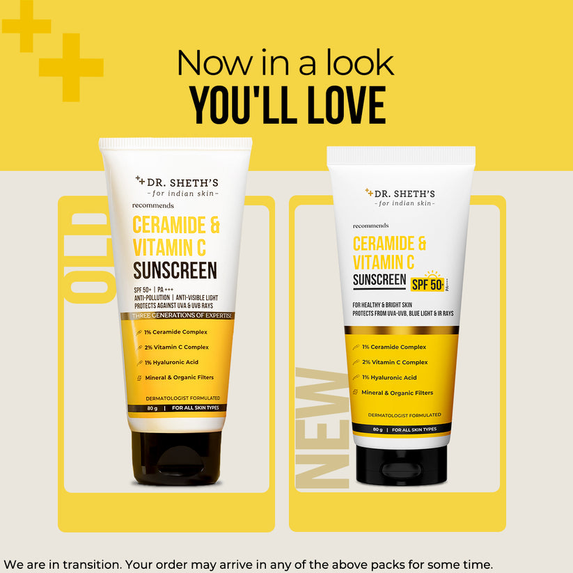 Dr Sheth’s Ceramide & Vitamin C Sunscreen 80gm | B1G1 free – Dr Sheth's