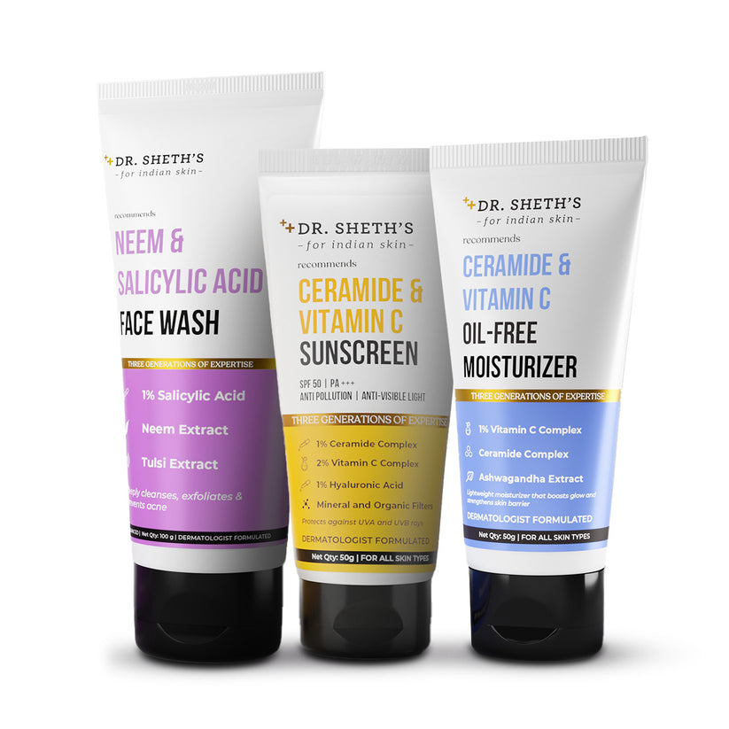 3-Step Clear Skin Kit – Dr Sheth's