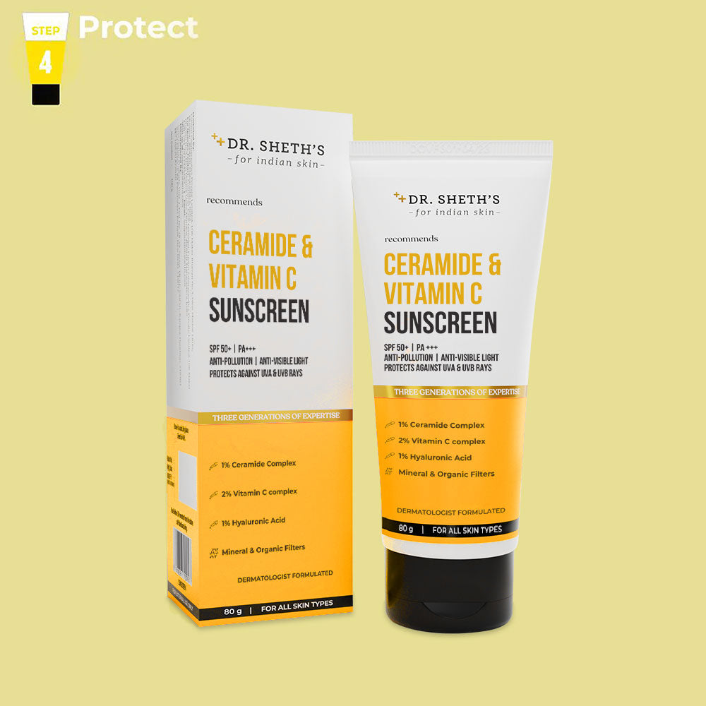 Ceramide & Vitamin C Sunscreen - 80gm - Dr Sheth's