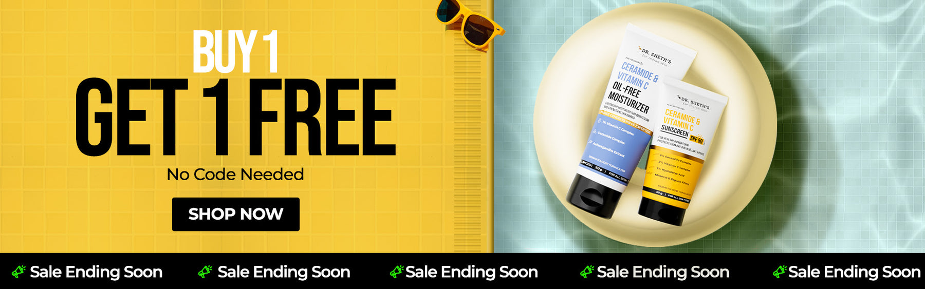 Buy 1 Get 1 Free Sale on Dr Sheth's | Code-B1G1 | Luxury Skincare